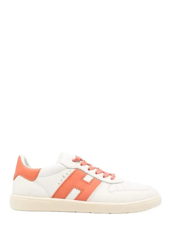 Hogan Logo Detail Lace-up Sneakers - Beige