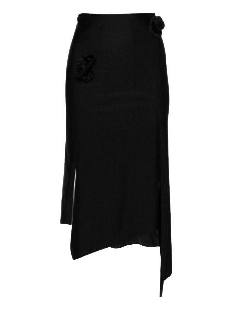 Coperni High-waisted Floral Embellished Skirt - Black