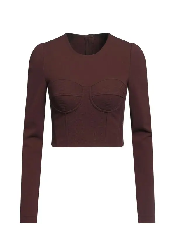 Dolce & Gabbana Long Sleeve Jersey Top - Red