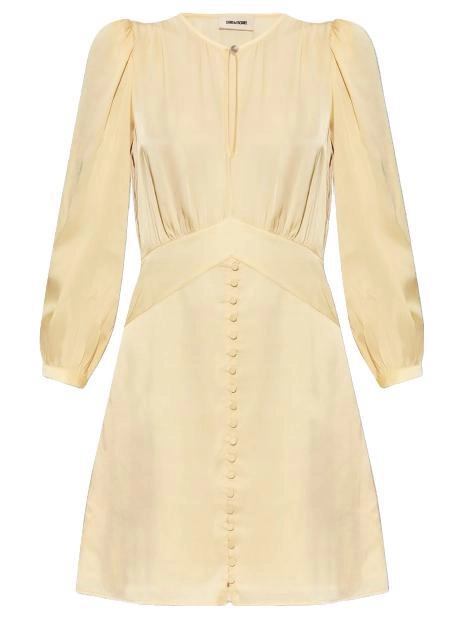 Zadig&Voltaire Voltaire Rhodri Pleat Detailed Mini Dress - Nude