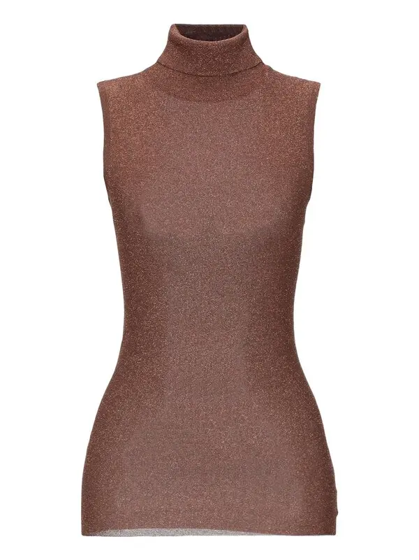 Brunello Cucinelli Sleeveless Turtleneck Jumper - Brown