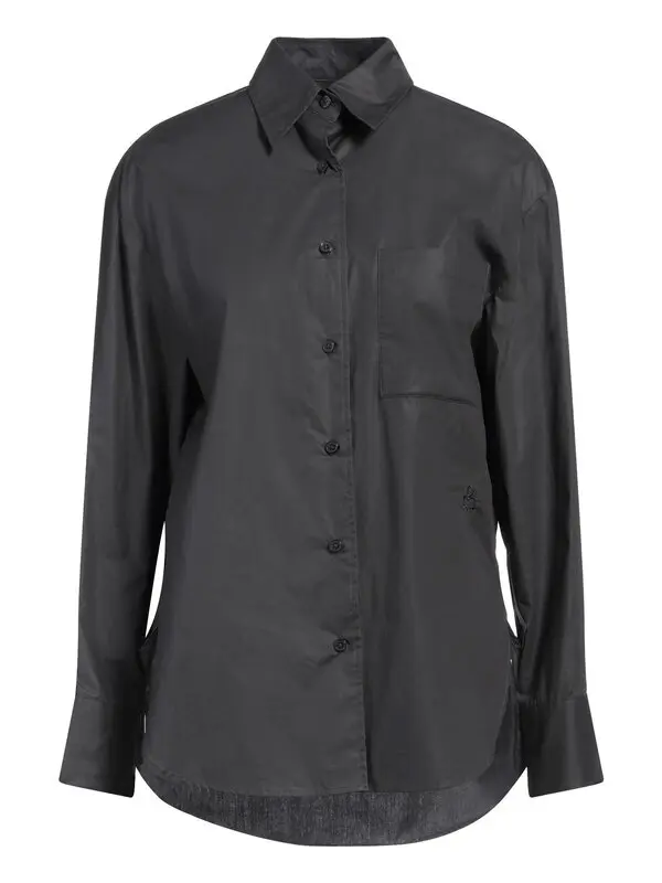 Isabel Marant Étoile Long-sleeve Shirt With Embroidered Logo - Black