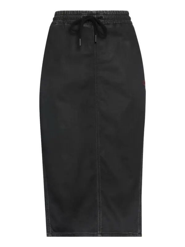 DIESEL® Stretchy Midi Skirt - Black