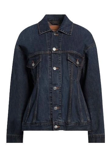 Balenciaga Dark Wash Denim Trucker Jacket - Black