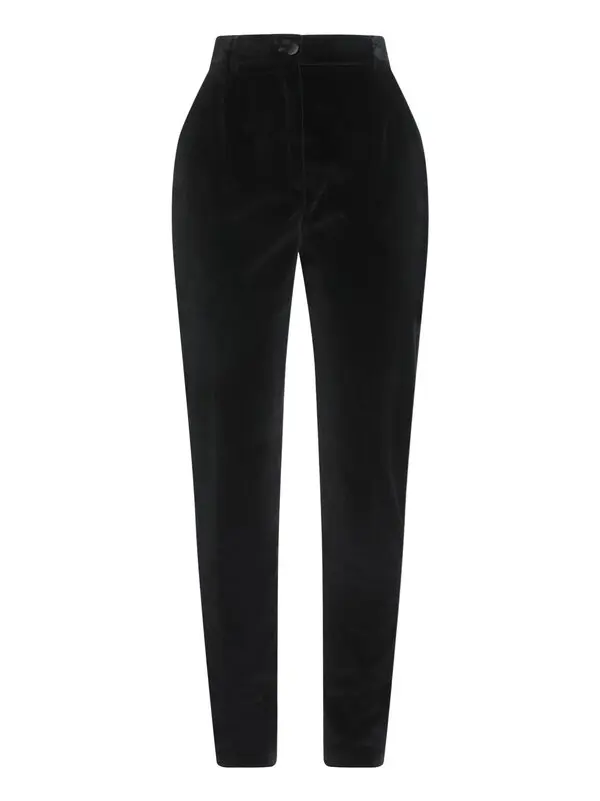 Dolce & Gabbana Velvet Tapered Pants - Black
