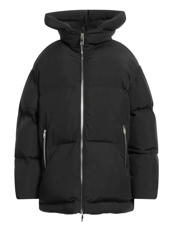Dolce & Gabbana Padded Shell Coat With High Neck - Black