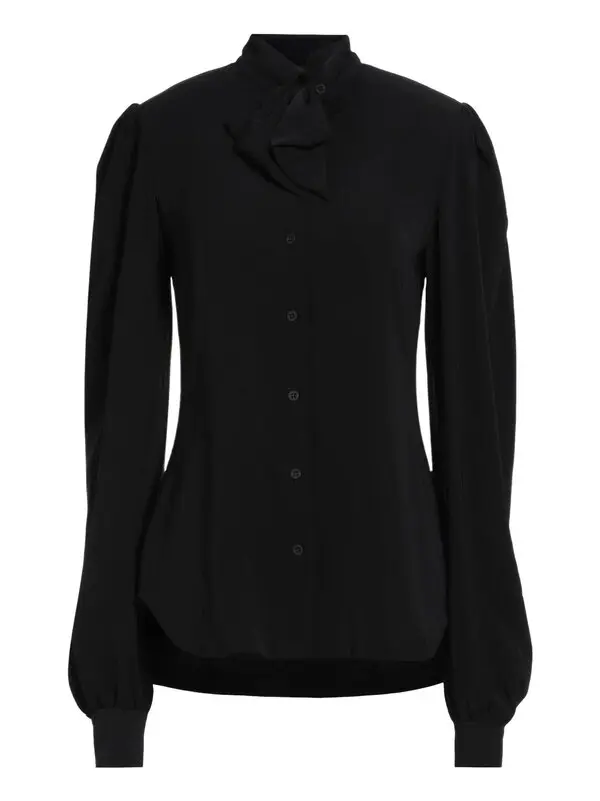 Balenciaga Bow Neck Shirt - Black