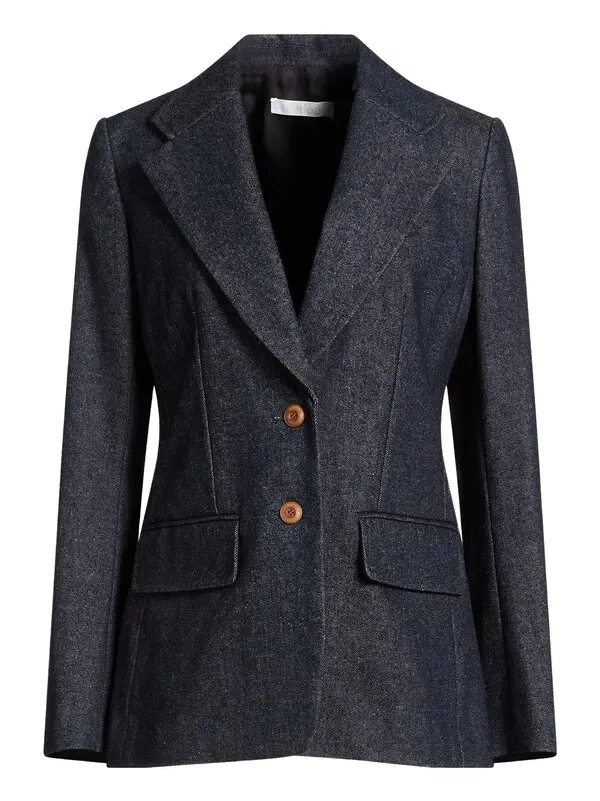Chloé Single-breasted Denim Blazer - Black