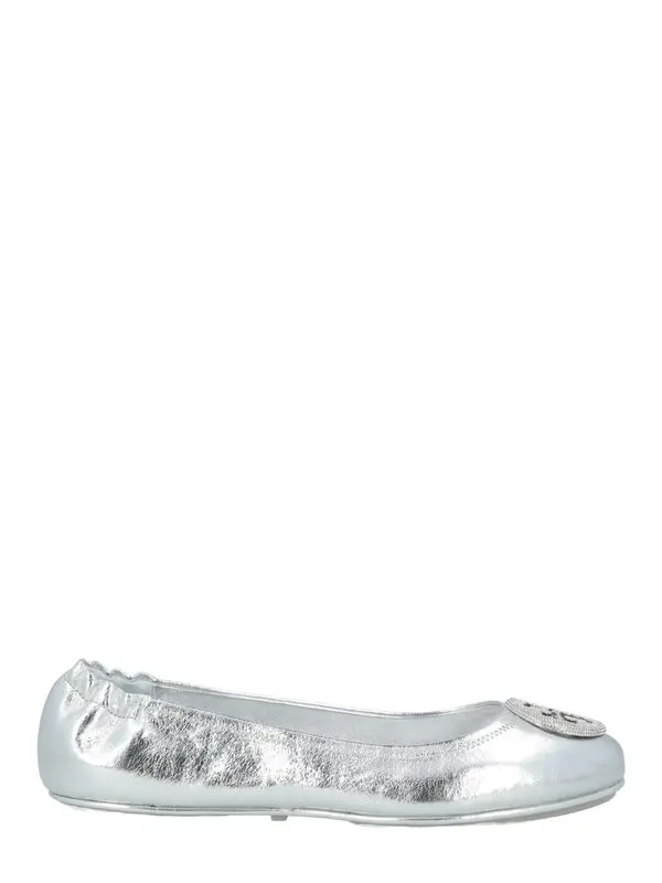 Tory Burch Metallic Ballet Flats - White