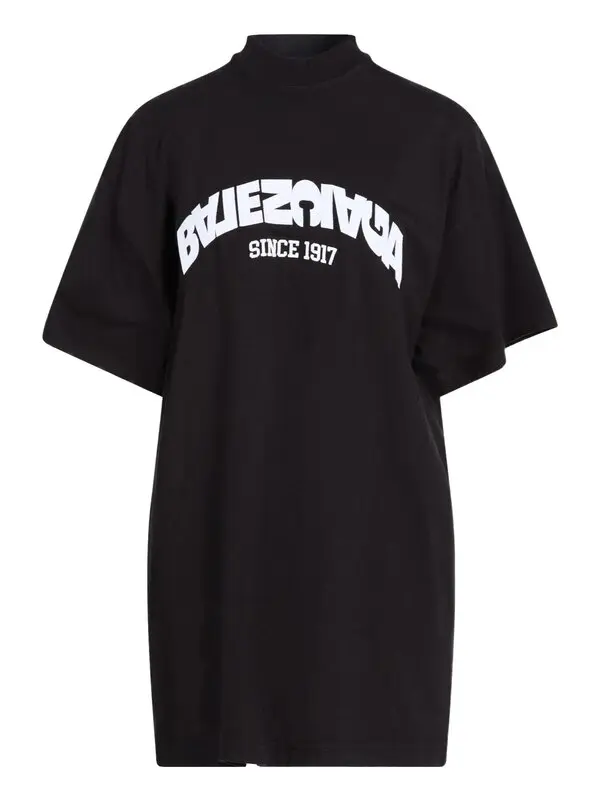 Balenciaga Logo Short Sleeve T-shirt - Black