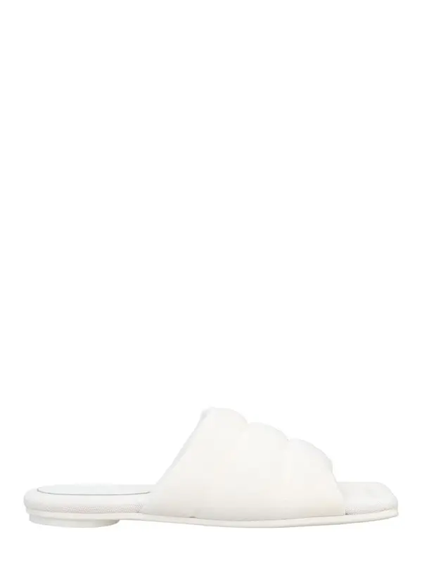 MAISON MARGIELA Square Toe Padded Slide Slippers - White