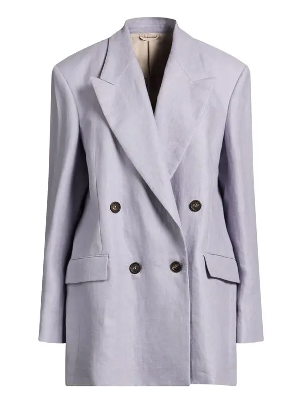 Brunello Cucinelli Double-breasted Blazer - Gray
