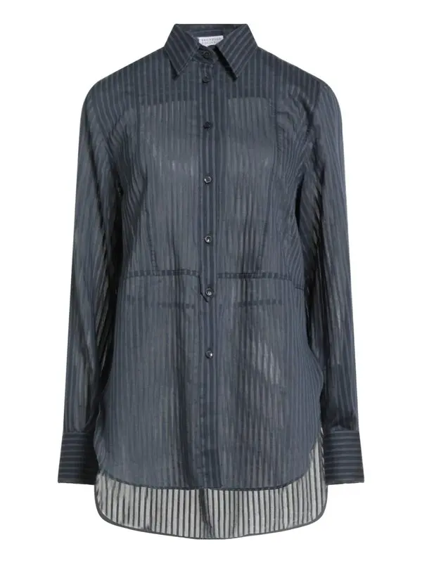 Brunello Cucinelli Striped Long-sleeve Shirt - Black