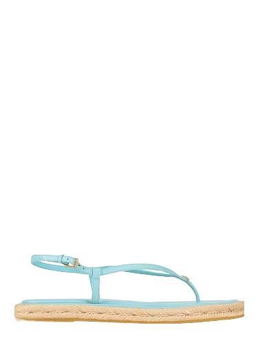 Tory Burch Leather Espadrille Sandals With Buckle Fastening - Blue