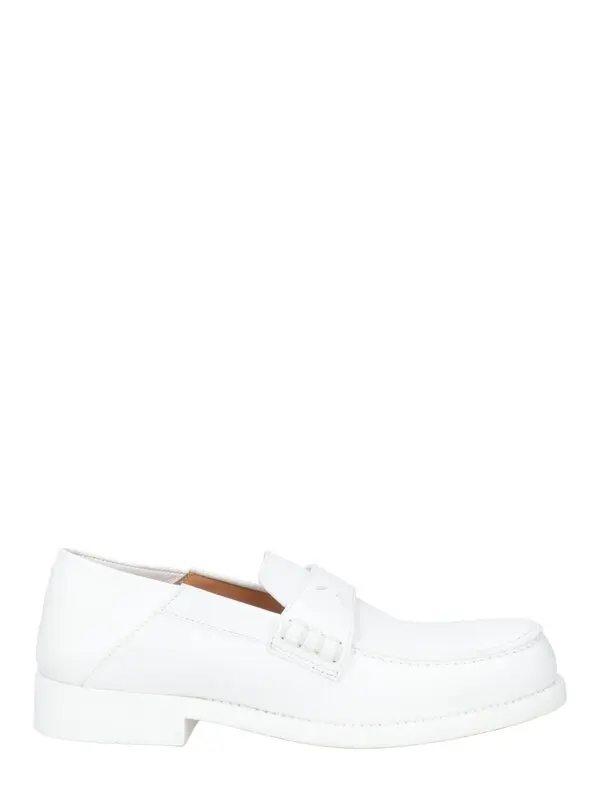 MAISON MARGIELA Plain Leather Loafers - White