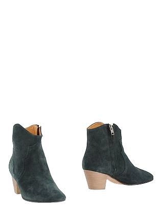 Isabel Marant Étoile Suede Zip Ankle Boots - Black
