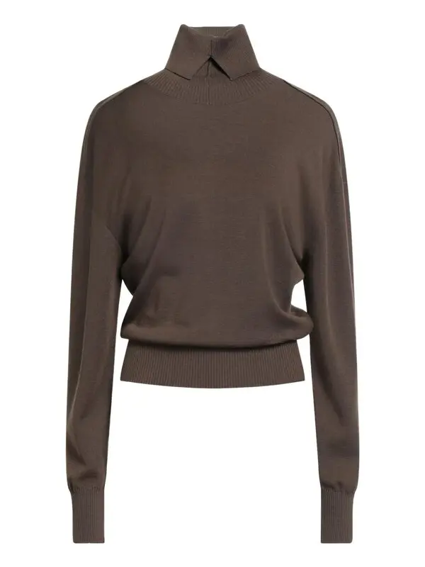 Burberry Wool Turtleneck Pullover - Brown