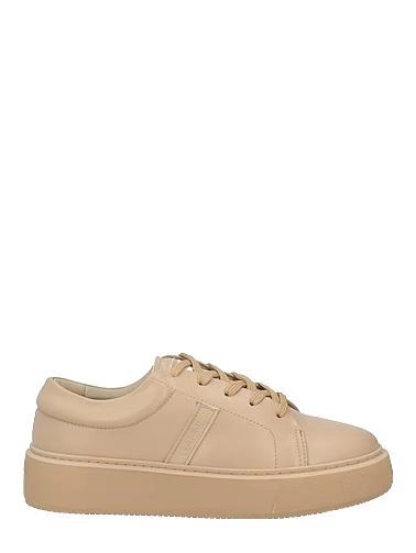 GANNI Lace-up Round Toe Sneakers - Nude
