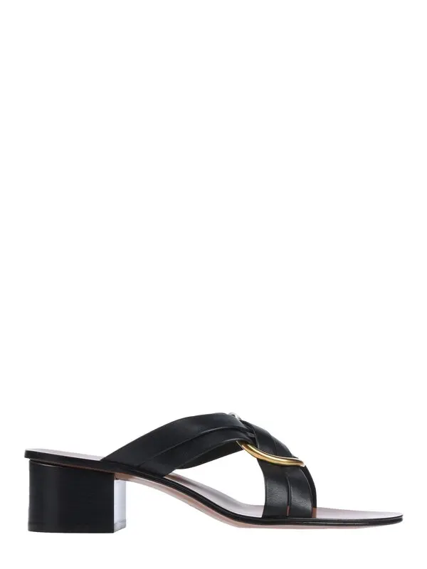 Chloé Round Toe Sandals - Black