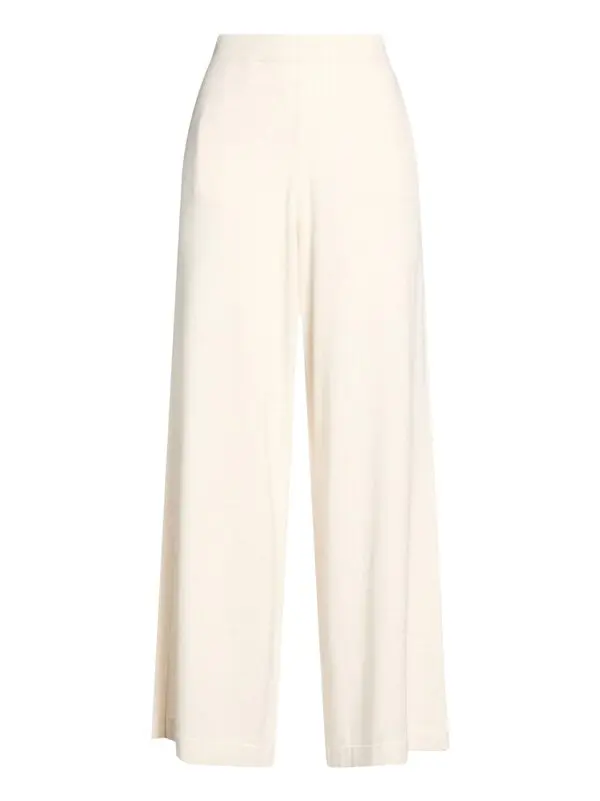 Brunello Cucinelli Wide-leg Knit Trousers - White