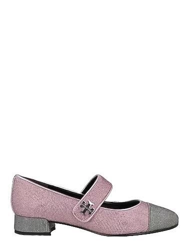 Tory Burch Two-tone Metallic Mary Jane Flats - Pink