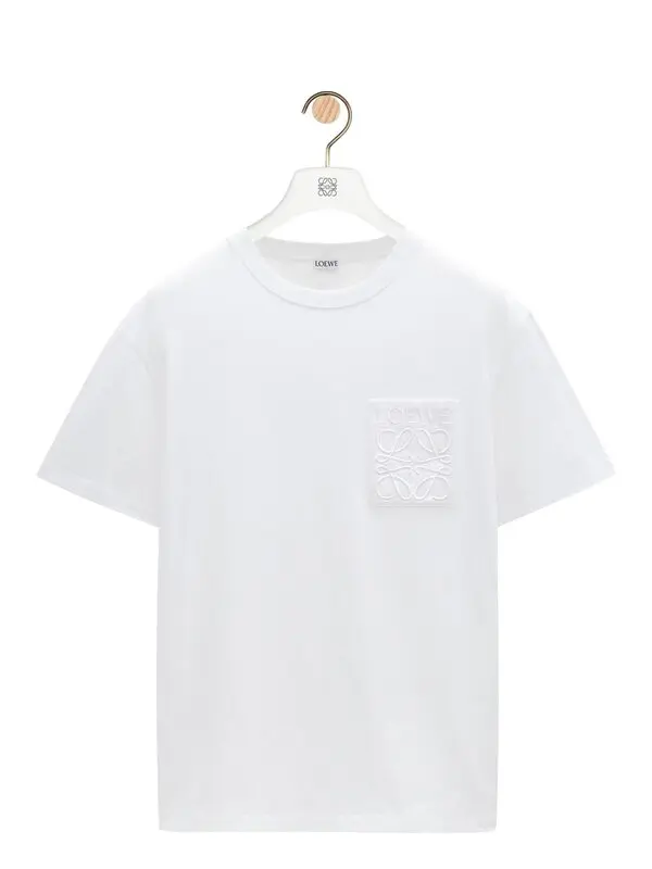 Loewe Logo Embroidered Crewneck T-shirt - White