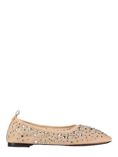 Tory Burch Embellished Ballet Flats - Nude