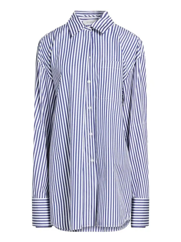 Sportmax Striped Long Sleeve Shirt - White