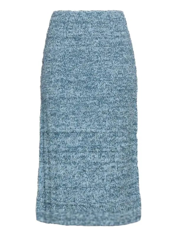 MAISON MARGIELA Flared Knit Midi Skirt - Blue