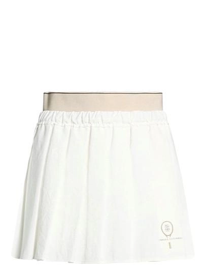 Brunello Cucinelli Pleated Skirt - White
