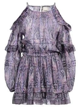 Isabel Marant Étoile Printed Flared Mini Dress - Gray