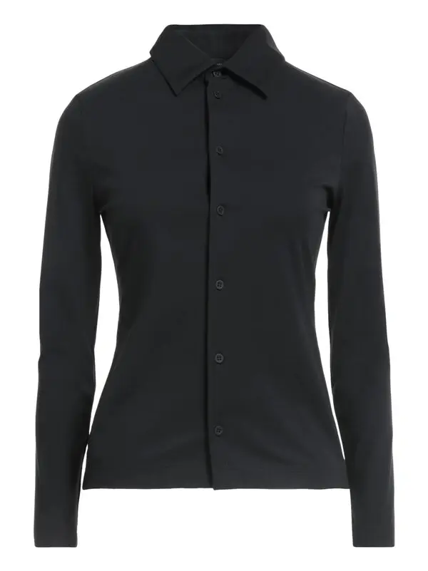 Balenciaga Classic Collar Long-sleeve Shirt - Black