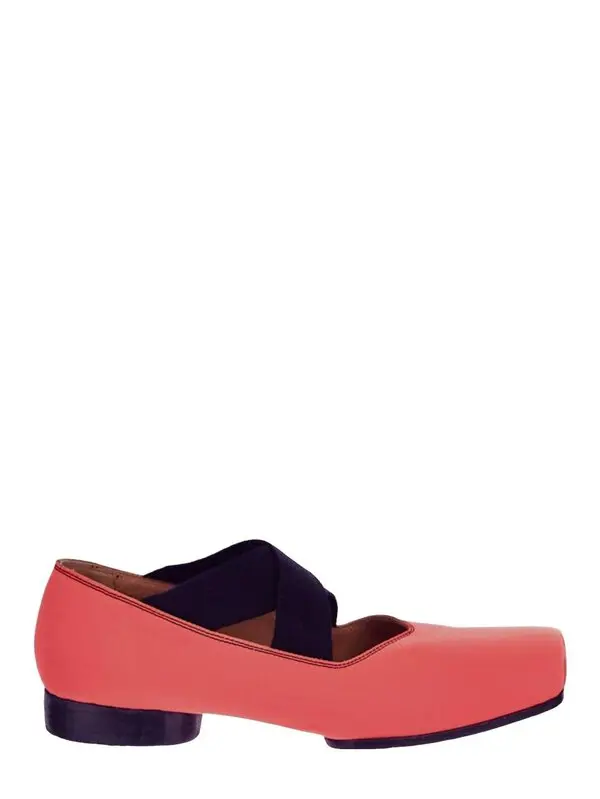 UMA WANG Square-toed Ballet Flats - Red