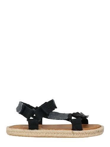 MAISON MARGIELA Canvas And Linen Espadrille Sandals - Black