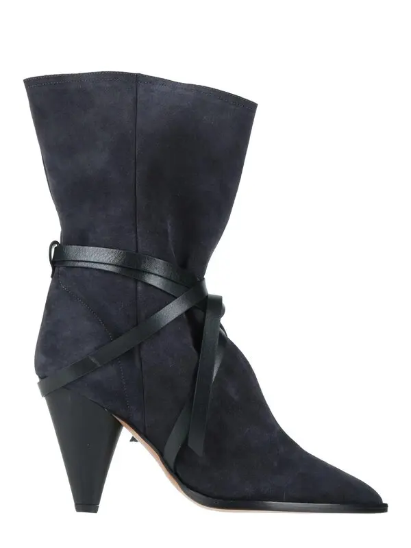 Isabel Marant Étoile Suede Ankle Boots With Cone Heel - Black