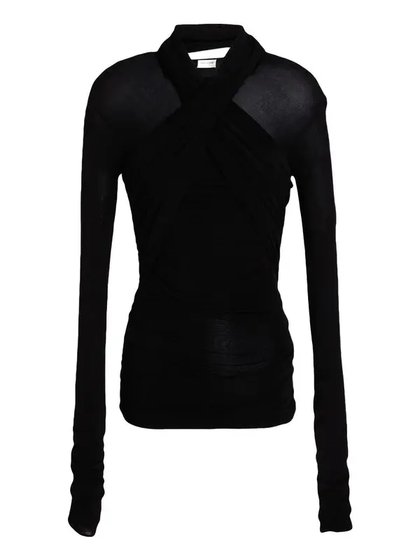Saint Laurent Long Sleeves Top - Black