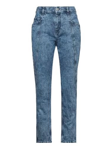 Isabel Marant Étoile Straight Leg Acid Wash Denim Trousers - Blue