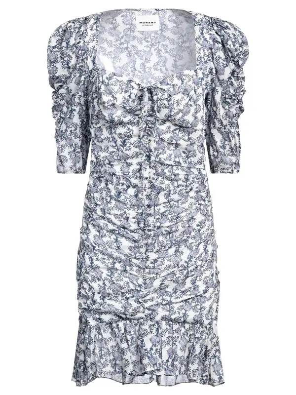 Isabel Marant Étoile Printed Pleated Dress - Gray