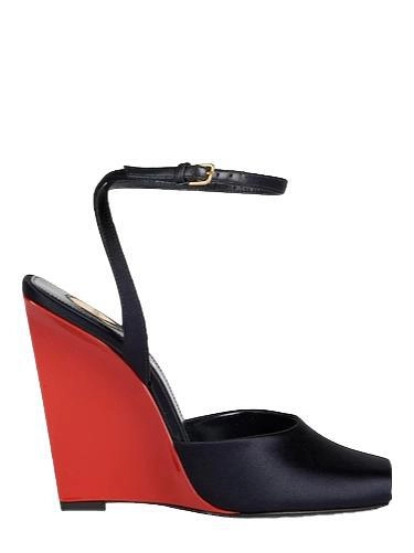 Saint Laurent Two-tone High-heeled Sandals - Black