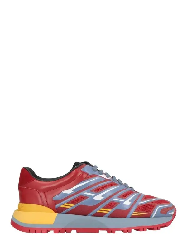 MAISON MARGIELA Color-block Leather Patchwork Sneakers - Multicolor
