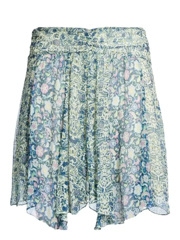 Isabel Marant Étoile Multi-color Floral Print Flared Skirt - Multicolor