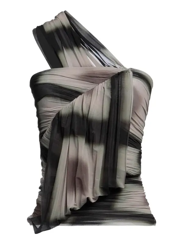 Rick Owens One-shoulder Draped Top - Black