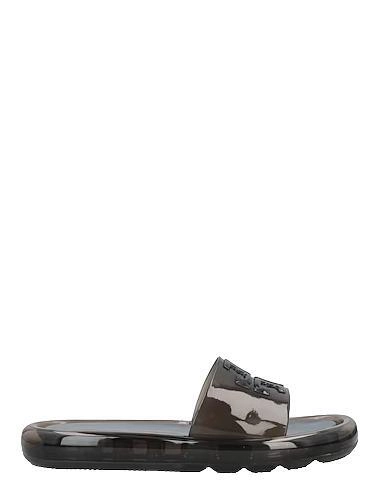 Tory Burch Square Toe Slides - Black