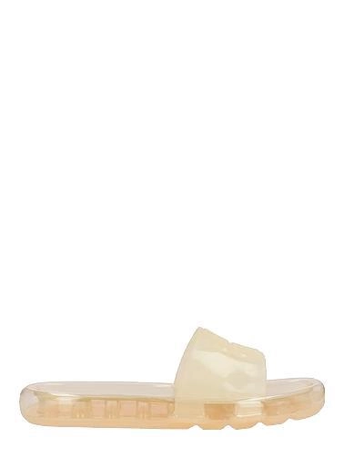 Tory Burch Embossed Logo Slides - Nude