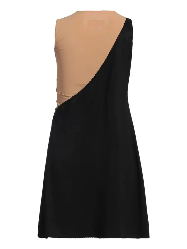 MAISON MARGIELA Two-tone Sleeveless Crewneck Dress - Black