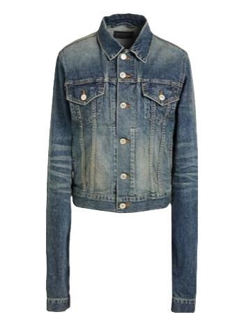 Balenciaga Logo Denim Jacket - Gray