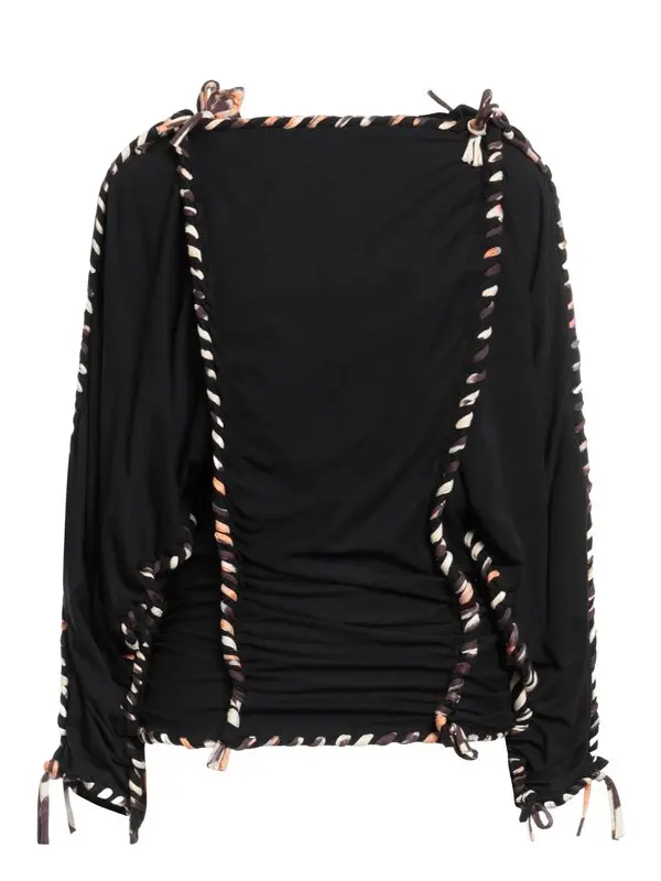 Isabel Marant Étoile Ruched Top With Drawstring Detail - Black