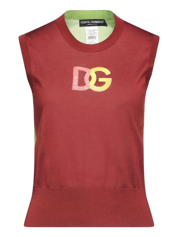 Dolce & Gabbana Sleeveless Knitted Jumper - Red