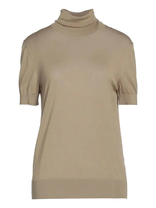 Dolce & Gabbana Short Sleeve Turtleneck Wool Knit - Nude