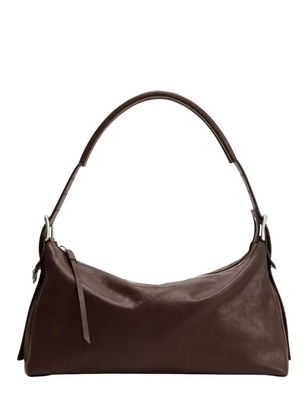LEMAIRE Belted Leather Baguette Bag - Black